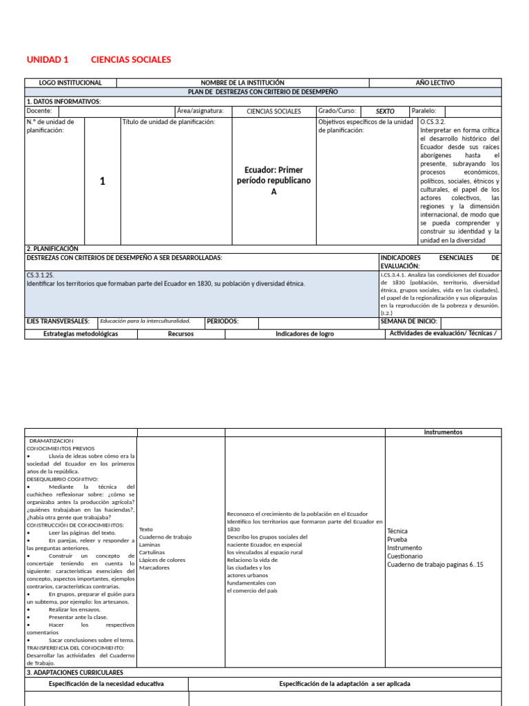 CS Planif DCD 6to | PDF