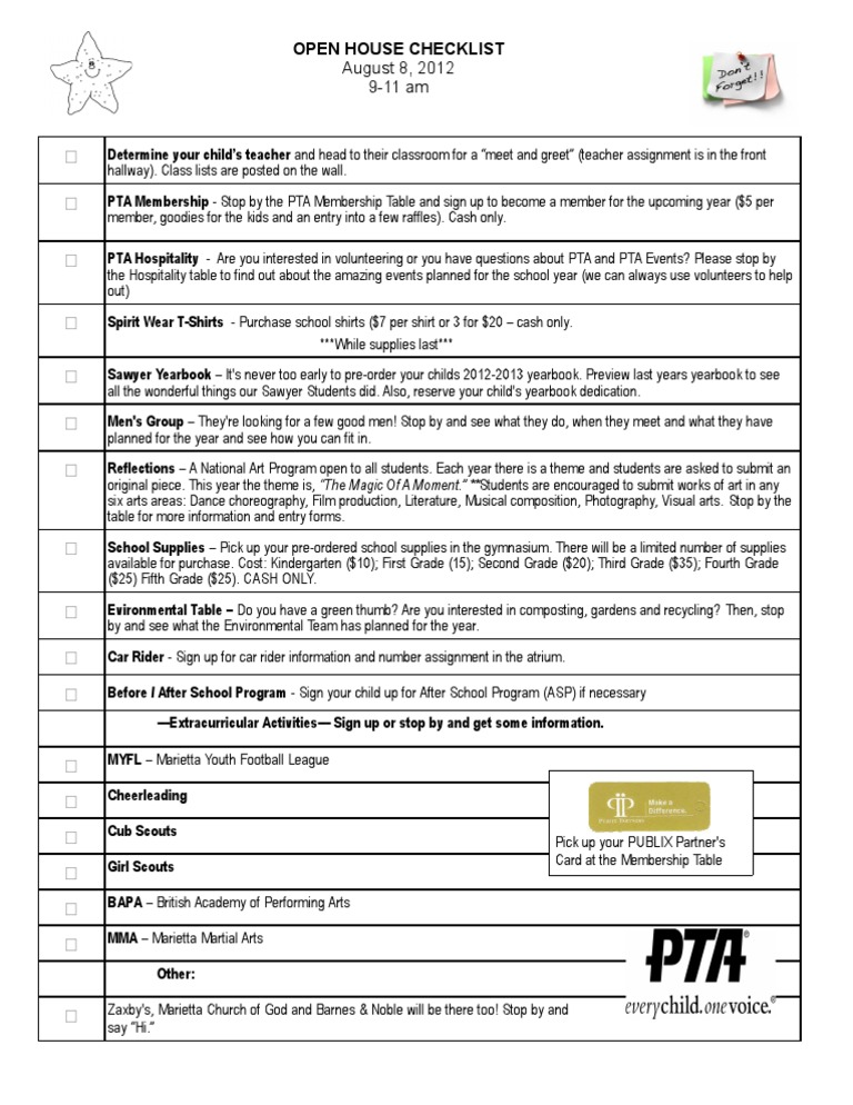 Open House CheckList | PDF