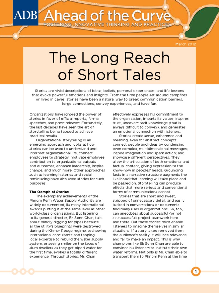 The Long Reach of Short Tales | PDF | Storytelling | Asian Development Bank