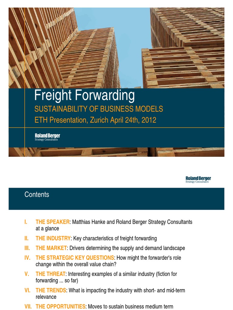 Sustainability of Freight Forwarding Fin | PDF | Cargo | Logistics