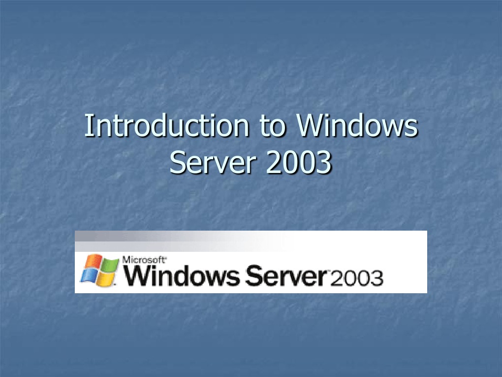 Windows Server 2003 Guide | PDF | Business | Computers