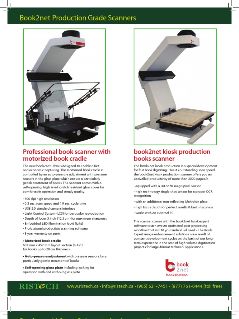 Professional Book Scanners A2+ Format (En) | PDF | Image Scanner ...