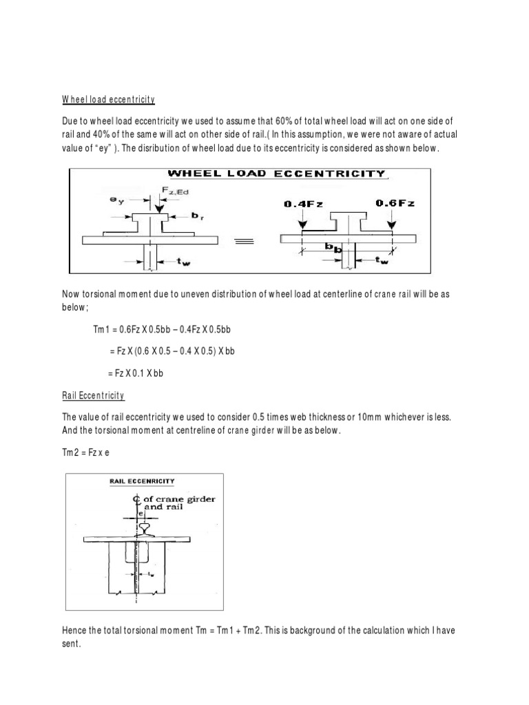 Crane Wheel Load Eccentricity | PDF | Nature | Teaching Mathematics