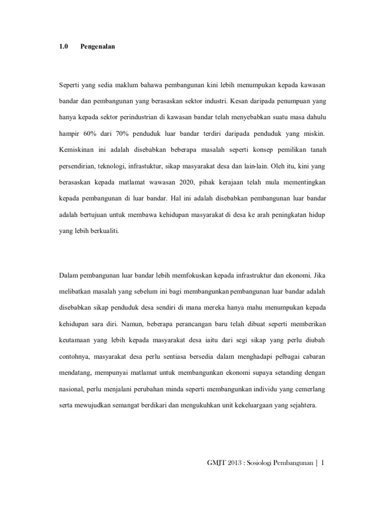 Pembangunan Luar Bandar | PDF