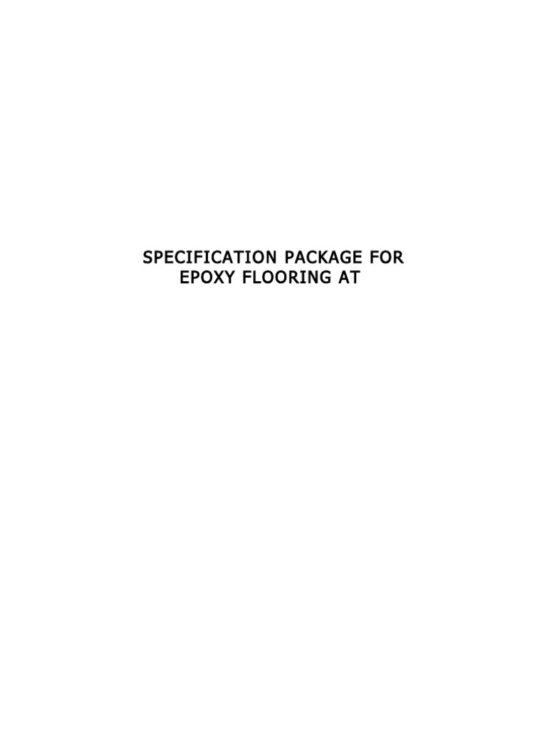 Epoxy flooring specification for chemical resistance | PDF | Epoxy ...