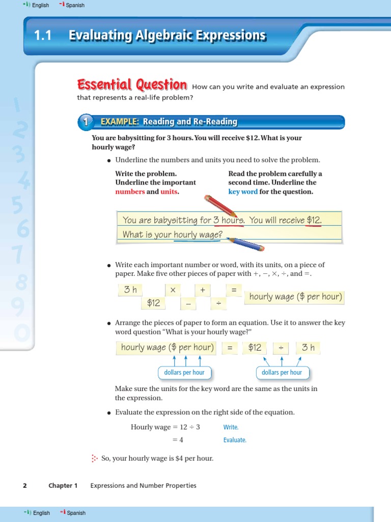 Evaluating Algebraic Expressions 1.1: Example | PDF | Multiplication ...