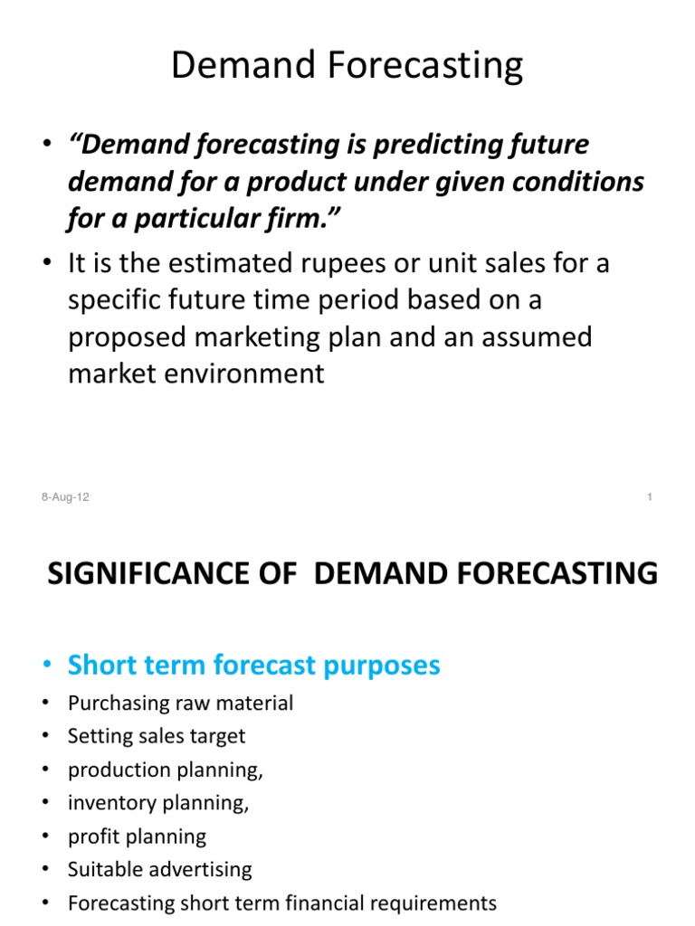 "Demand Forecasting Is Predicting Future | PDF | Endogeneity (Econometrics) | Forecasting