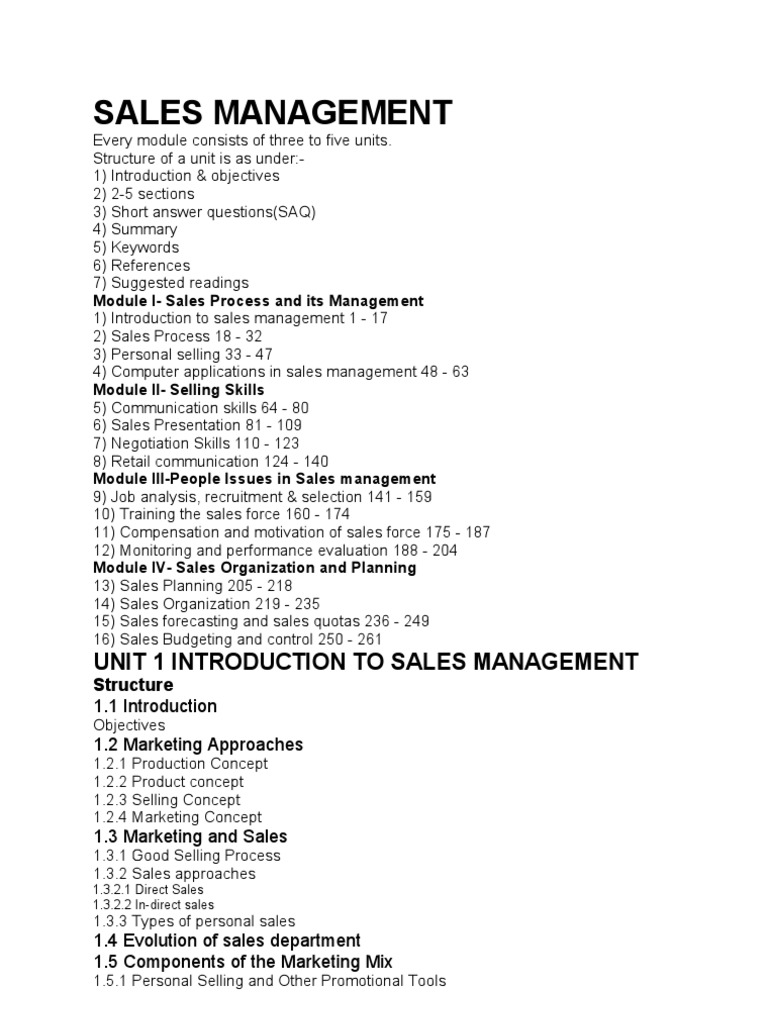 Sales Management | PDF | Sales | Promotion (Marketing)