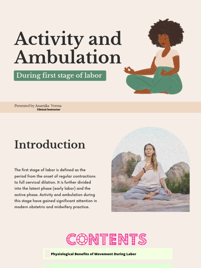 Activity and Ambulation | PDF | Childbirth | Pregnancy