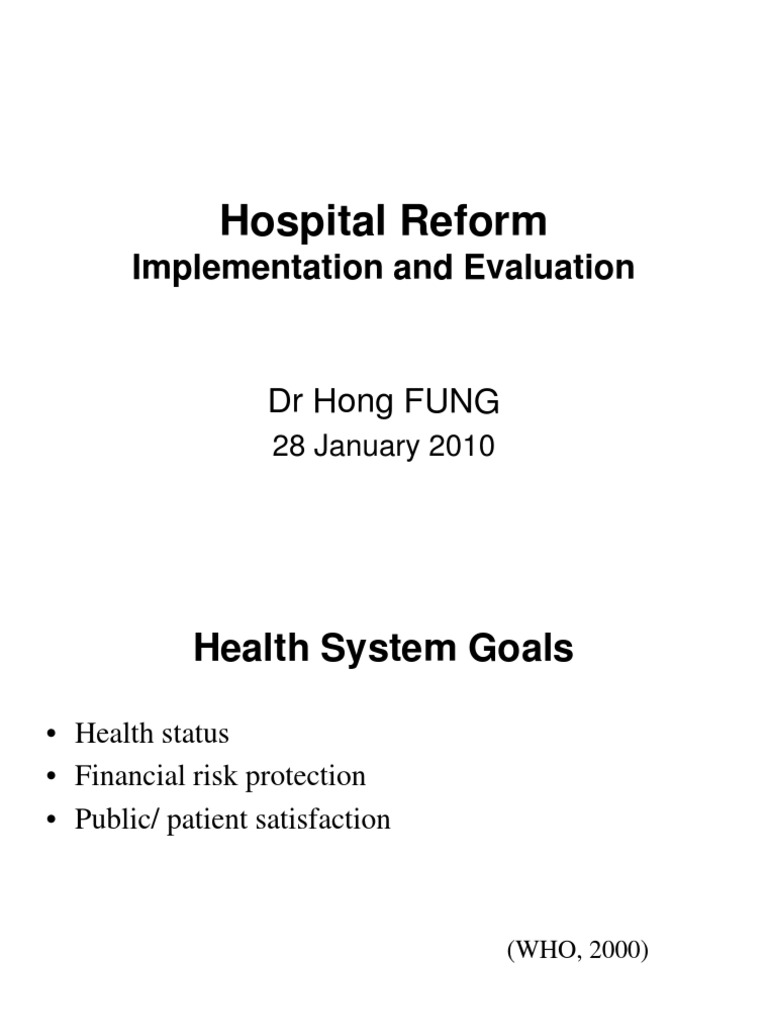 Hospital Reform Implimentation and Evaluation | Download Free PDF ...