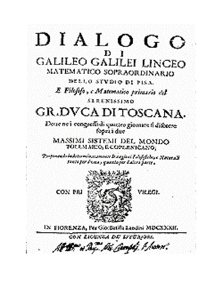 Galileo's Dialogue on Astronomy Systems | PDF | Galileo Galilei ...