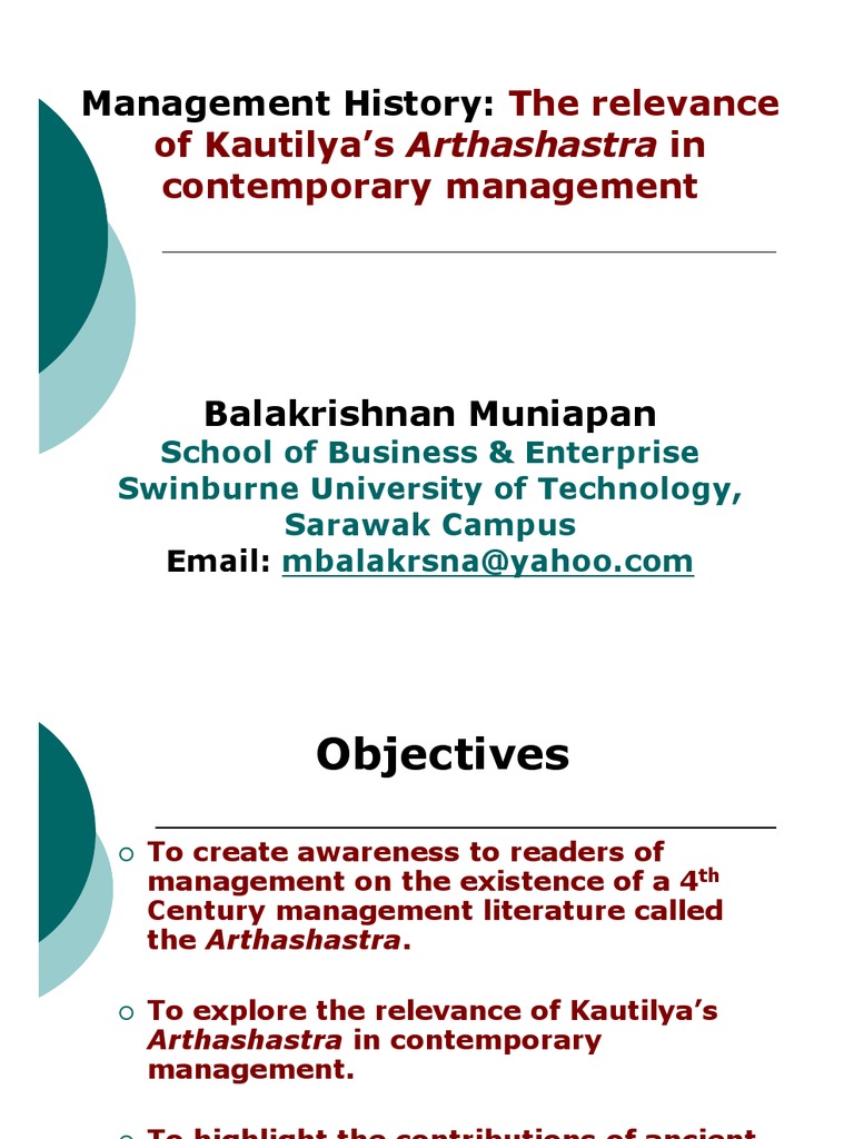 Kautilya's Arthashastra in Contemporary Management | PDF | Science | Science And Technology