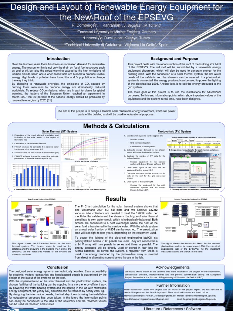Roof Project Poster | PDF | Renewable Energy | Photovoltaics