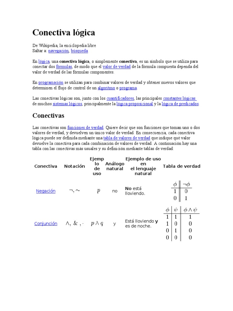 Definición de Conectivas Lógicas | PDF | Proposición | Informática teórica