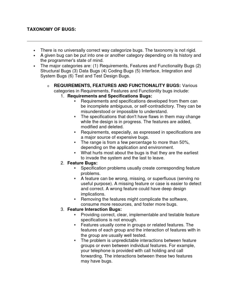 Taxonomy of Bugs | Download Free PDF | Software Bug | Control Flow
