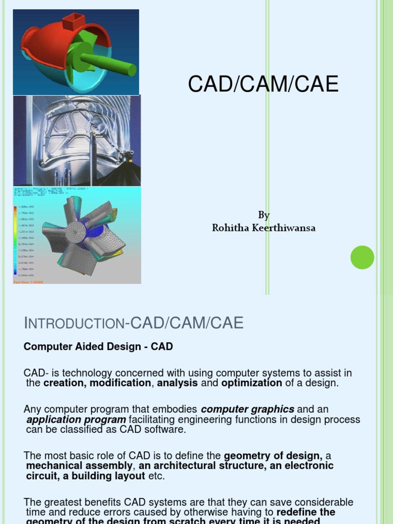 Introduction to CAD/CAM/CAE Systems | PDF | Computer Aided Design ...