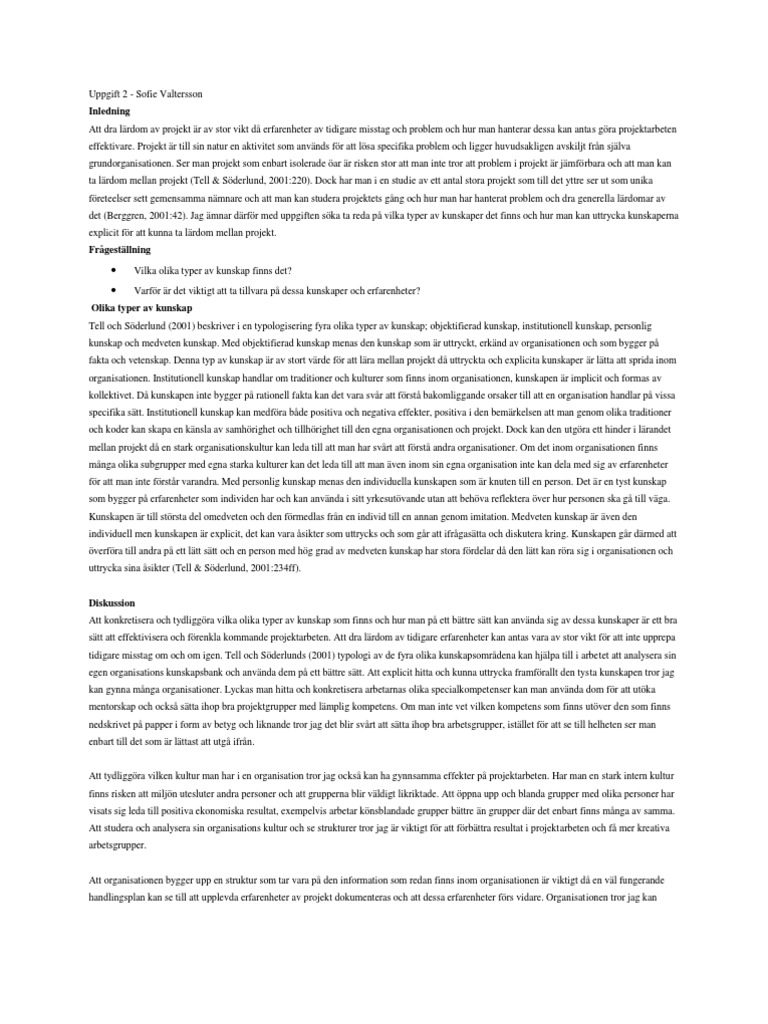 Uppgift 2 - Opponering | PDF