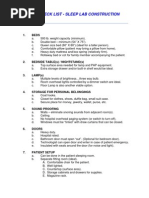 Patient Room Readiness Check List | PDF