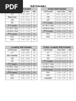 2024-25 Bell Schedules Winter Park High Both Campus Bell | PDF
