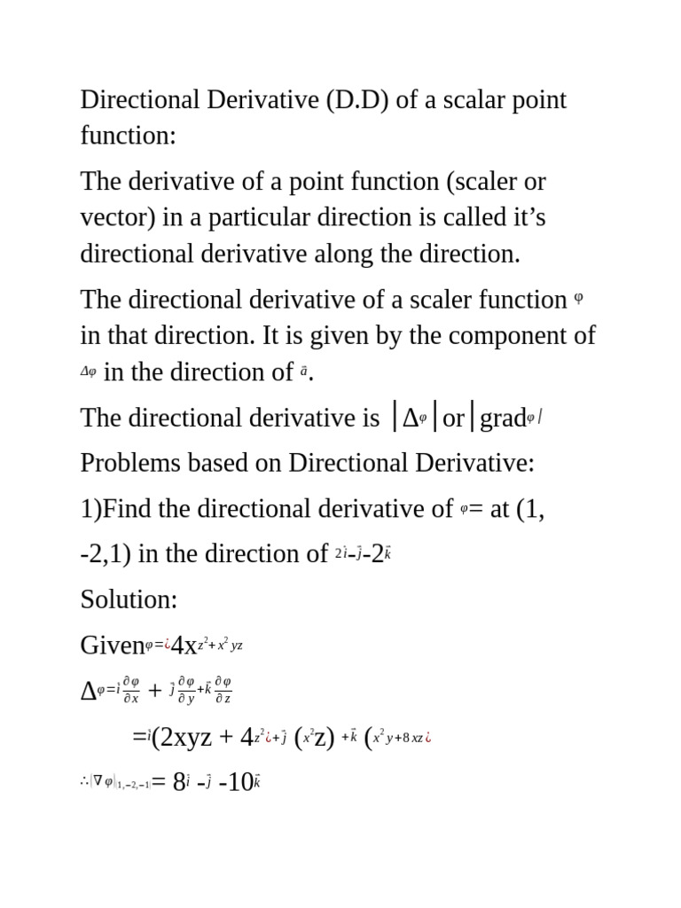 2407004.Docx(Directional Derivative) | PDF | Differential Calculus ...
