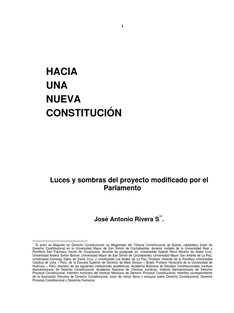Hacia Una Nueva Constitución en Bolivia (2008) - José Antonio Rivera ...