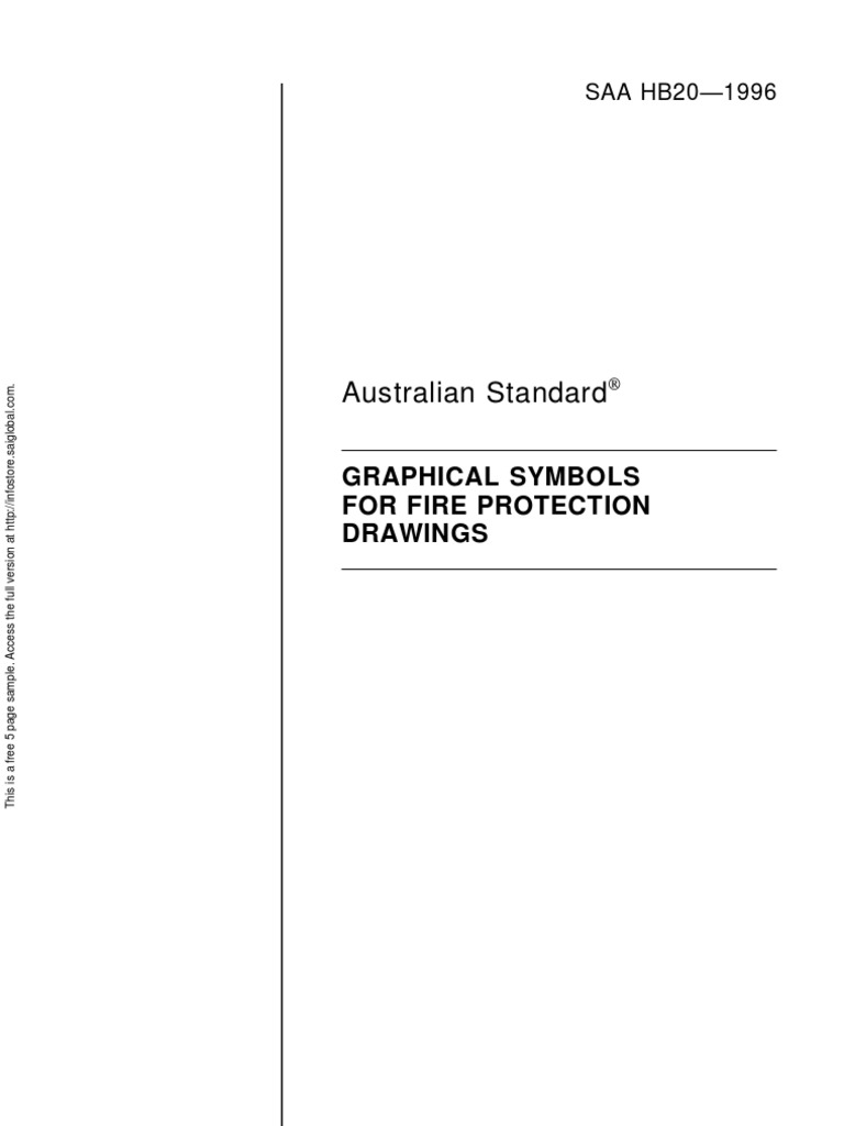 HB 20-1996 Graphical Symbols For Fire Protection Drawings | PDF | Fire ...