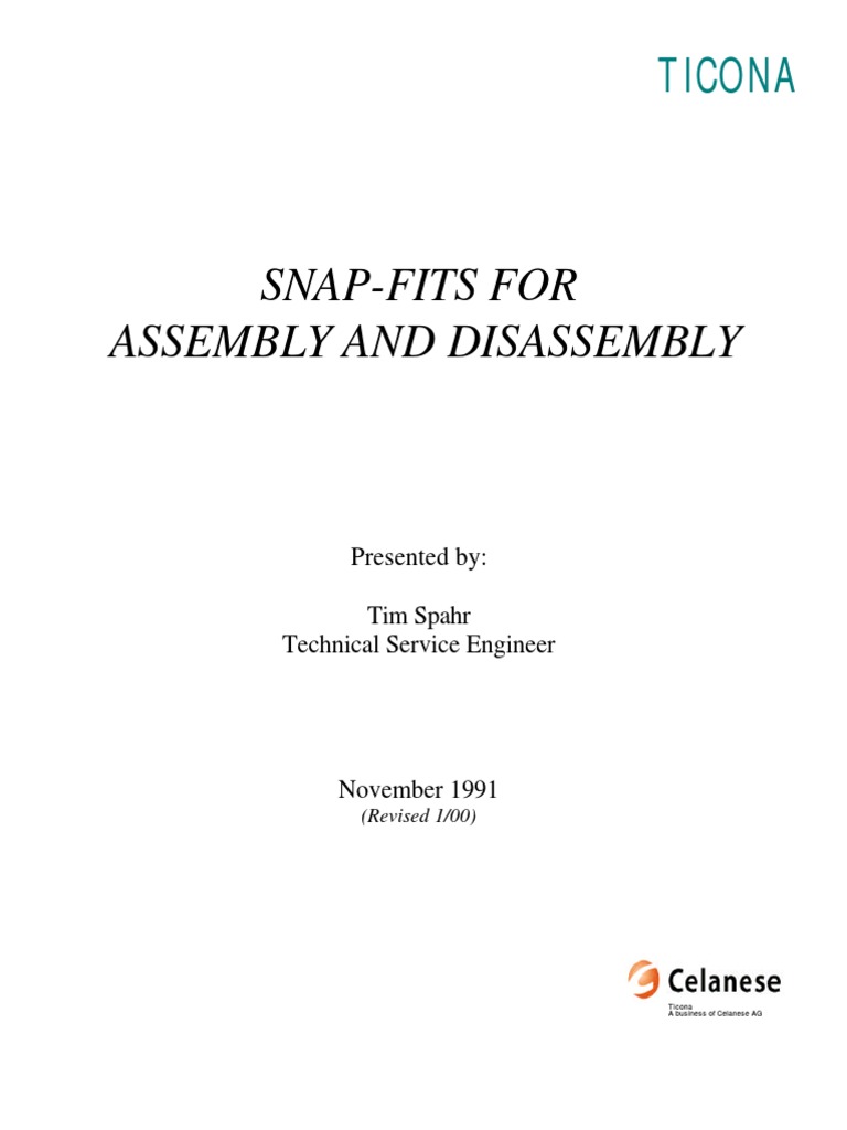 Snap-Fits For Assembly and Disassembly | PDF | Beam (Structure) | Bending