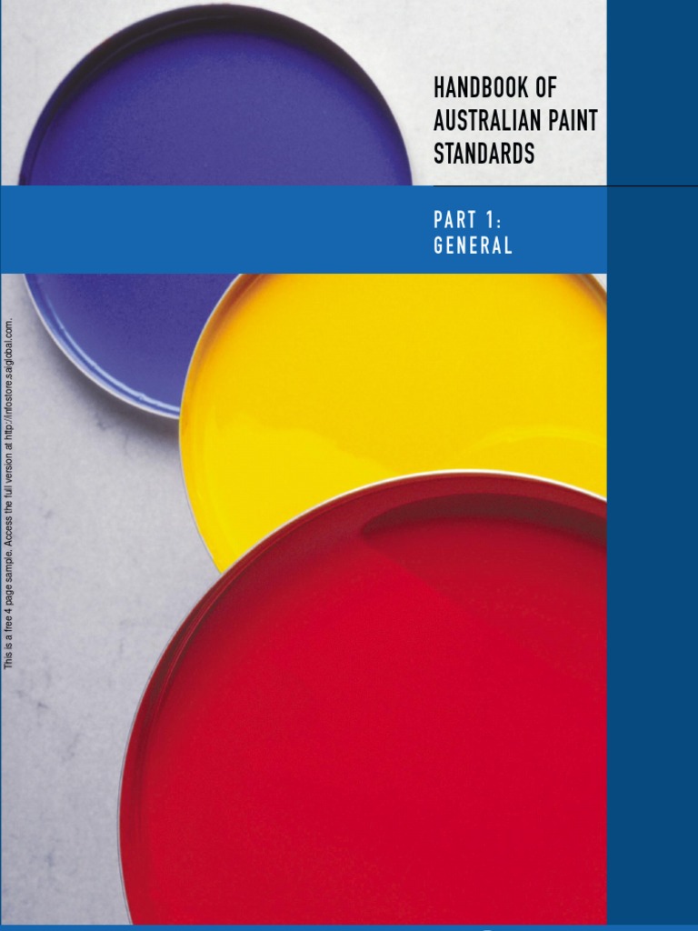 HB 73.1-2005 Handbook of Australian Paint Standards General | PDF ...