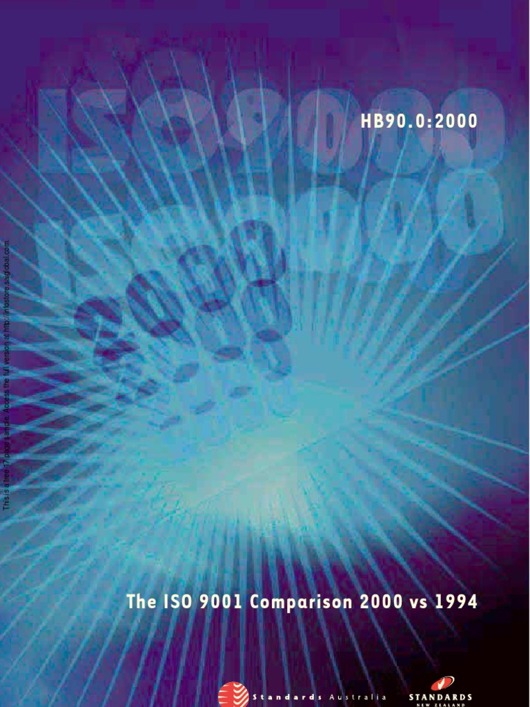 HB 90.0-2000 The ISO 9001 Comparison - 2000 Vs 1994 The ISO 9001 ...