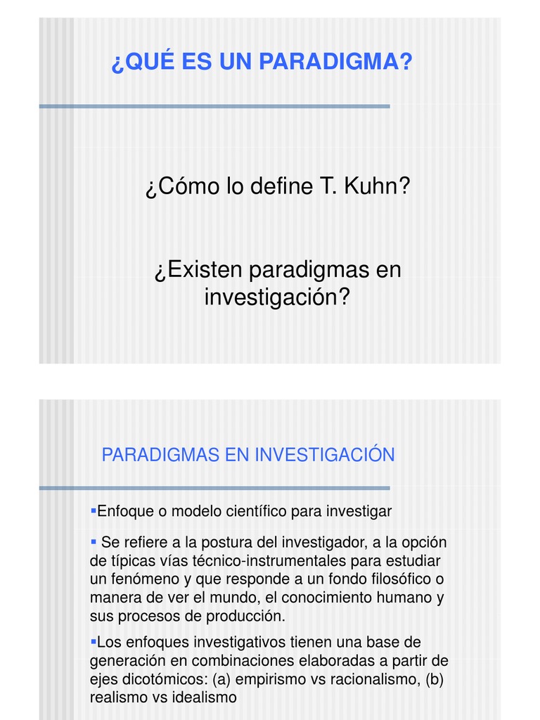 Que Es Un Paradigma | PDF | Positivismo | Conocimiento