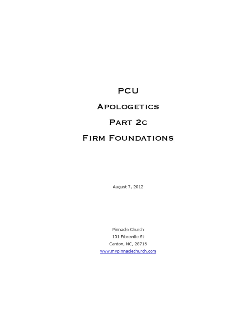 2012-08-07 Apologetics - Part 2c (Handouts) | PDF | Argument | Fallacy