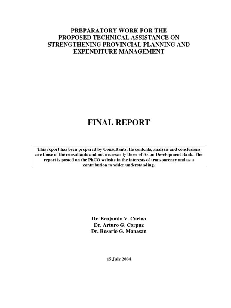 Strengthening Provincial Planning | PDF | Development Aid | Local ...