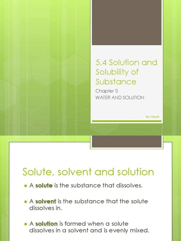 Solutions and Solubility in Science | PDF | Solution | Solvent