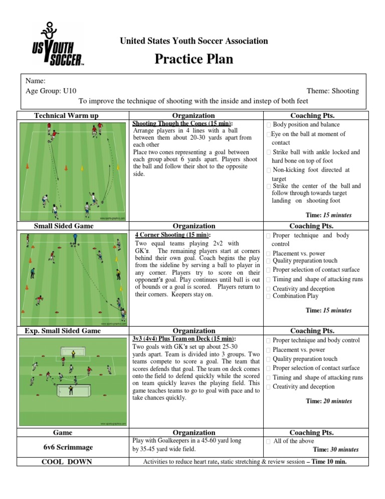 Practice Plan: United States Youth Soccer Association | PDF