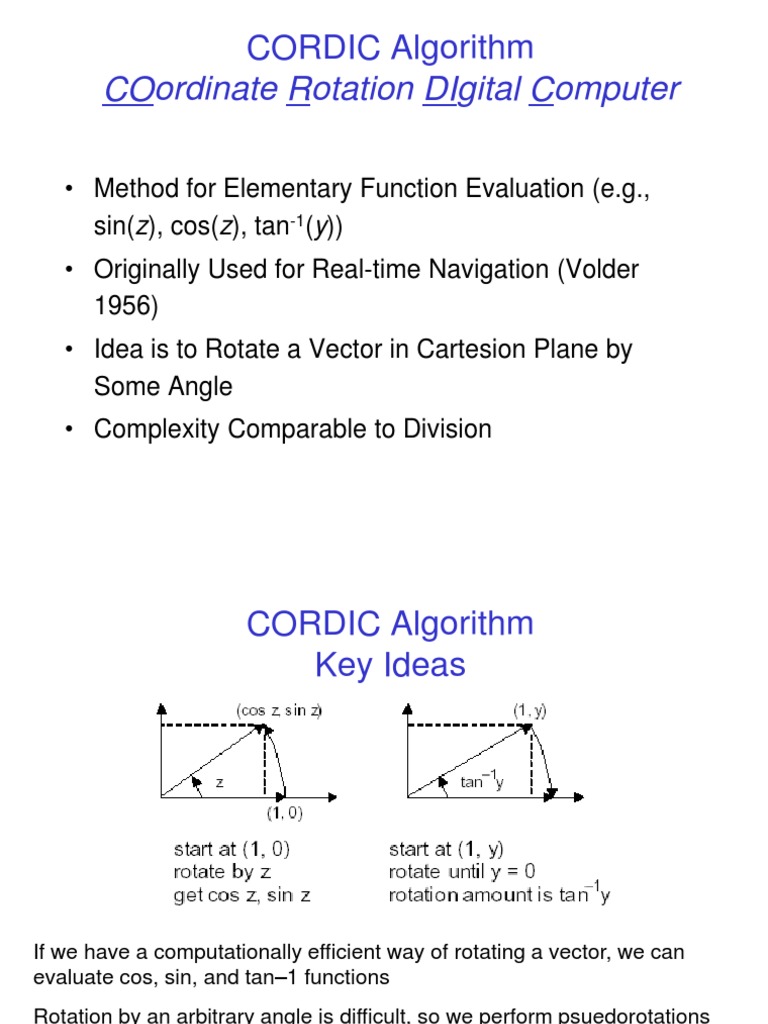 16f03-cordic | Algorithms And Data Structures | Mathematical Concepts