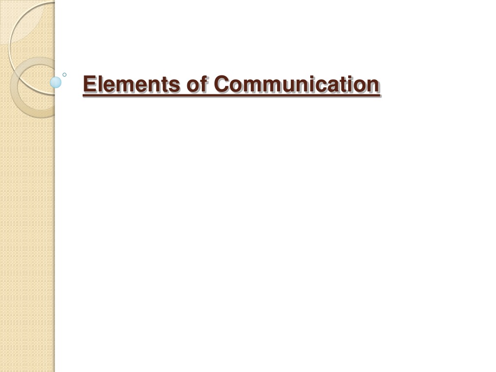 Elements of Communication | PDF | Code | Communication