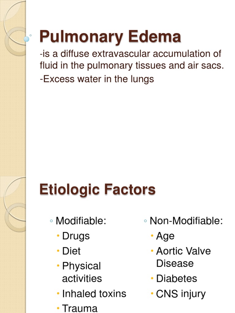 Pulmonary Edema | PDF | Lung | Heart