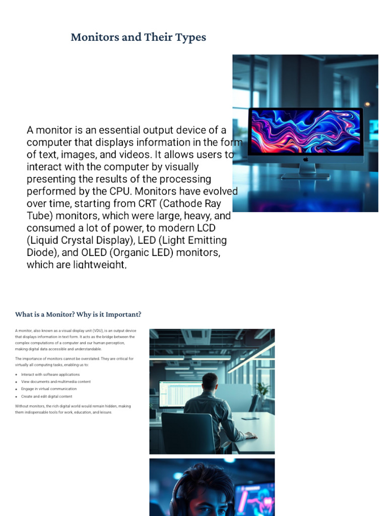 The-World-of-Displays-Monitors-and-Their-Types (1) | PDF | Computer ...