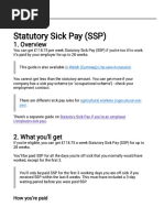 SC2 Form for Statutory Sick Pay | PDF | Employment | Sick Leave