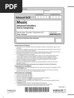 2023 - 2024 GCSE Composition Briefs | PDF | Musical Compositions | Songs