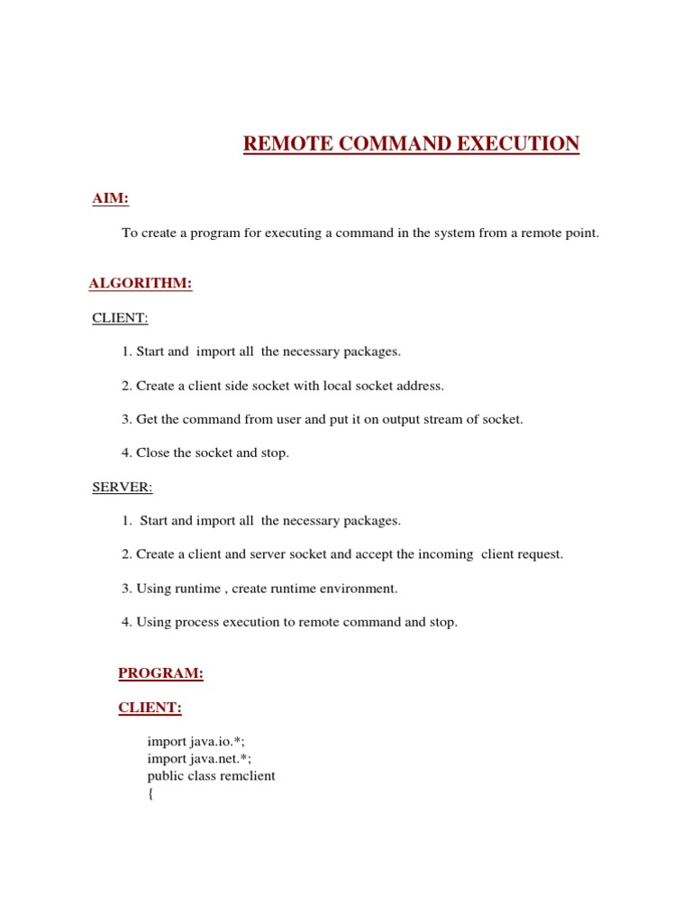 Remote Command Execution Pdf