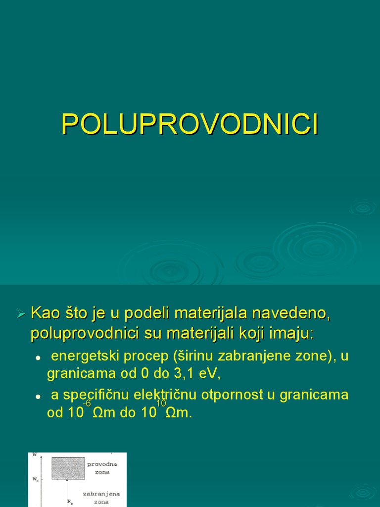 Provodnici Poluprovodnici | PDF