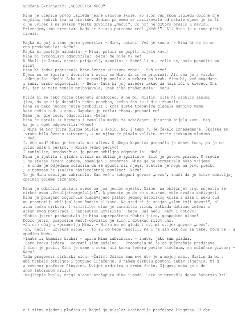 Gospodica Necu | PDF