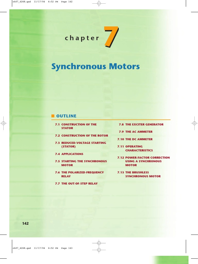 Synchronous Motor | PDF | Relay | Inductor