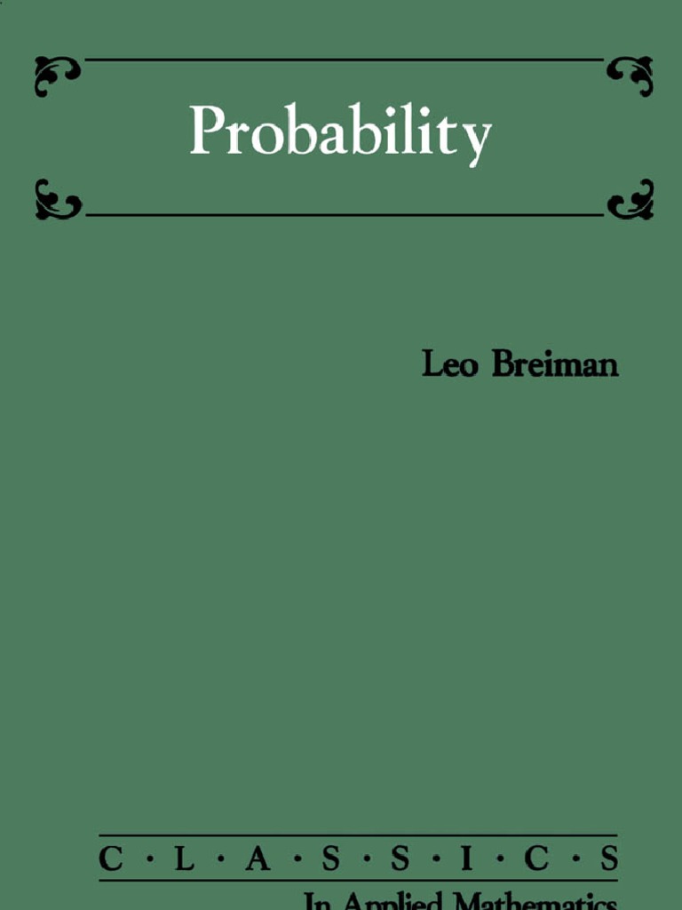 Probability - Leo Breiman | PDF