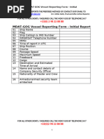 UKMTO Vessel Reporting Guidelines | PDF