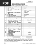 CGHS Medical Reimbursement Form | PDF