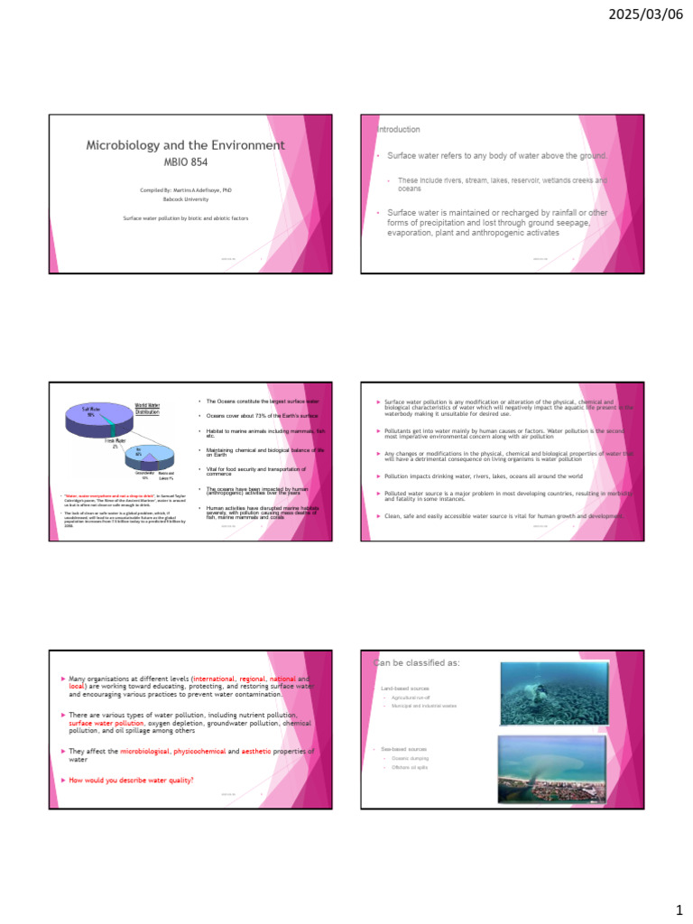 Lesson 3 SUrface Water Pollution | PDF | Water Pollution | Radioactive ...