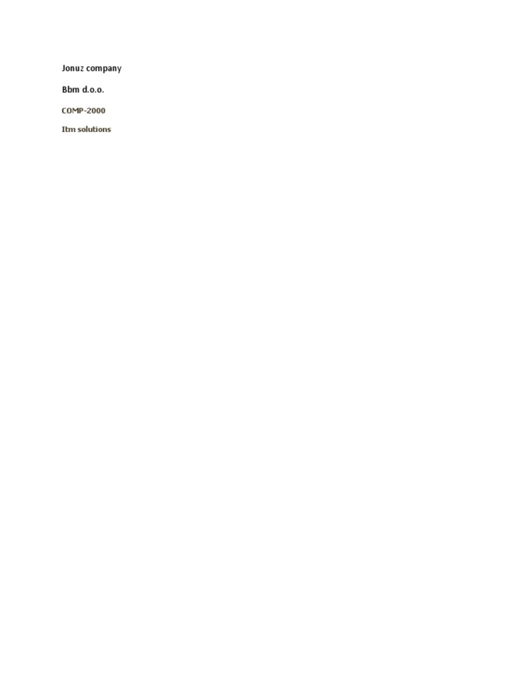 Jonuz Company Overview: Bbm d.o.o. | PDF