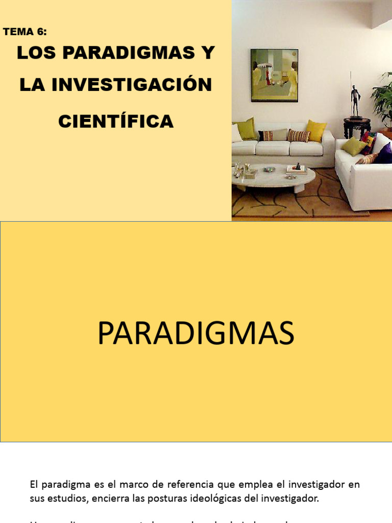 TEMA 6__LOS PARADIGMAS Y LA INVESTIGACI-N CIENTIFICA.pptx | PDF ...
